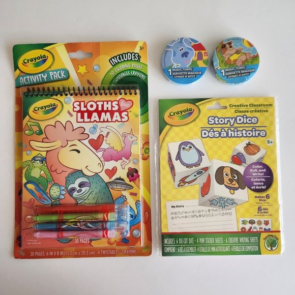Crayola | Toys | Crayola Activity Pack Sloths Love Llamas 3 Coloring ...